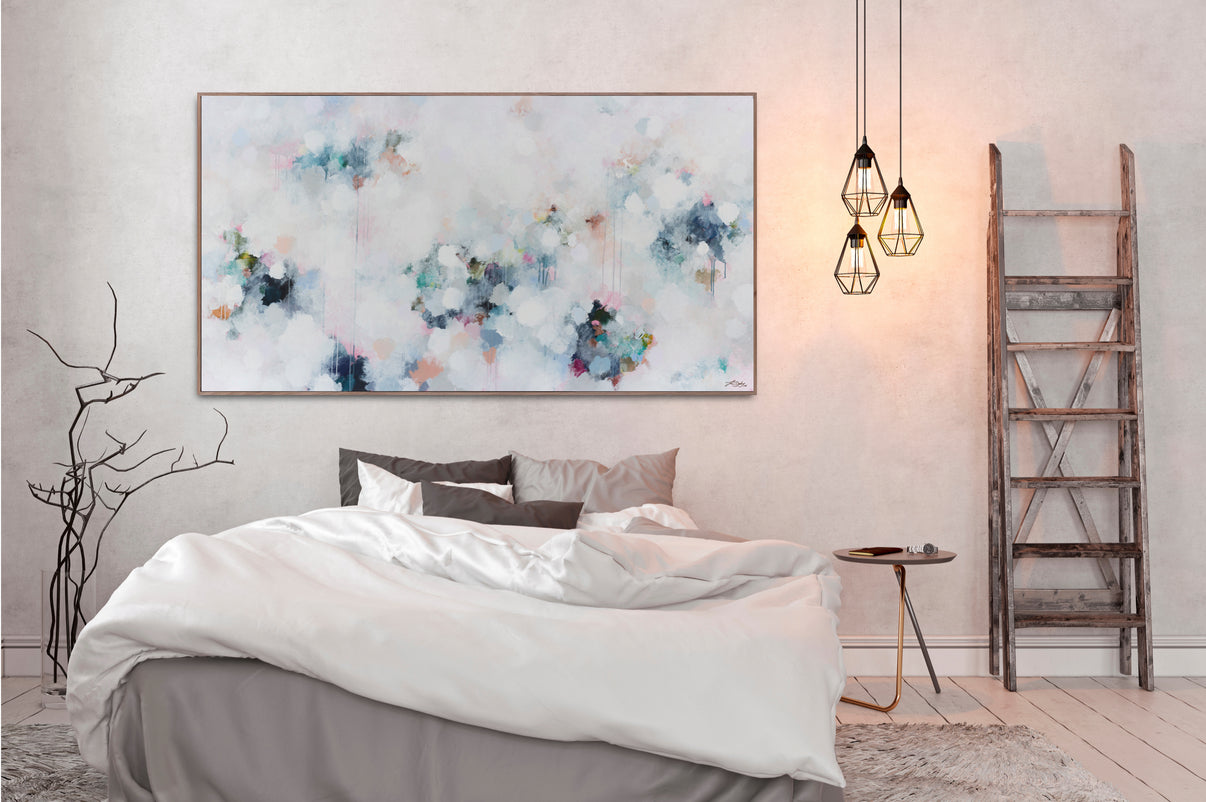 AQUA NEBULA #2 - Limited Edition Print on Canvas – Jessie Rigby Art