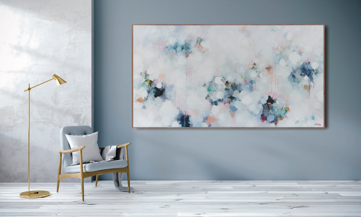 AQUA NEBULA #2 - Limited Edition Print on Canvas – Jessie Rigby Art